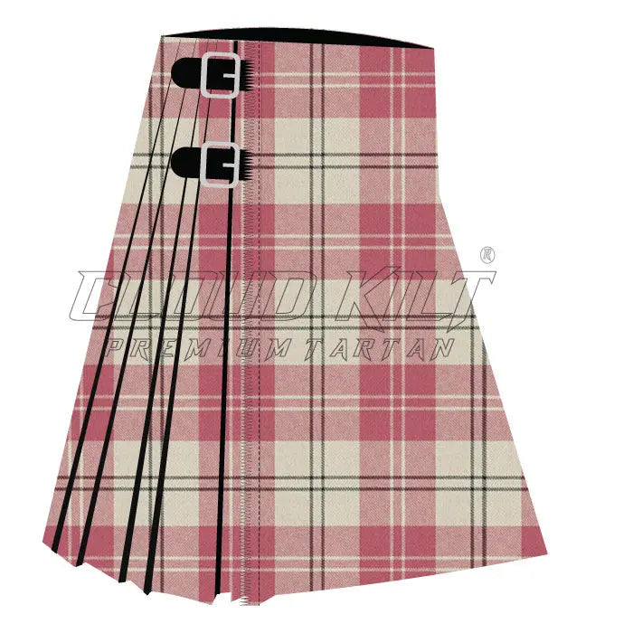 Ailsa Pink Premium Tartan Kilt | High-Quality- CLOUD KILT