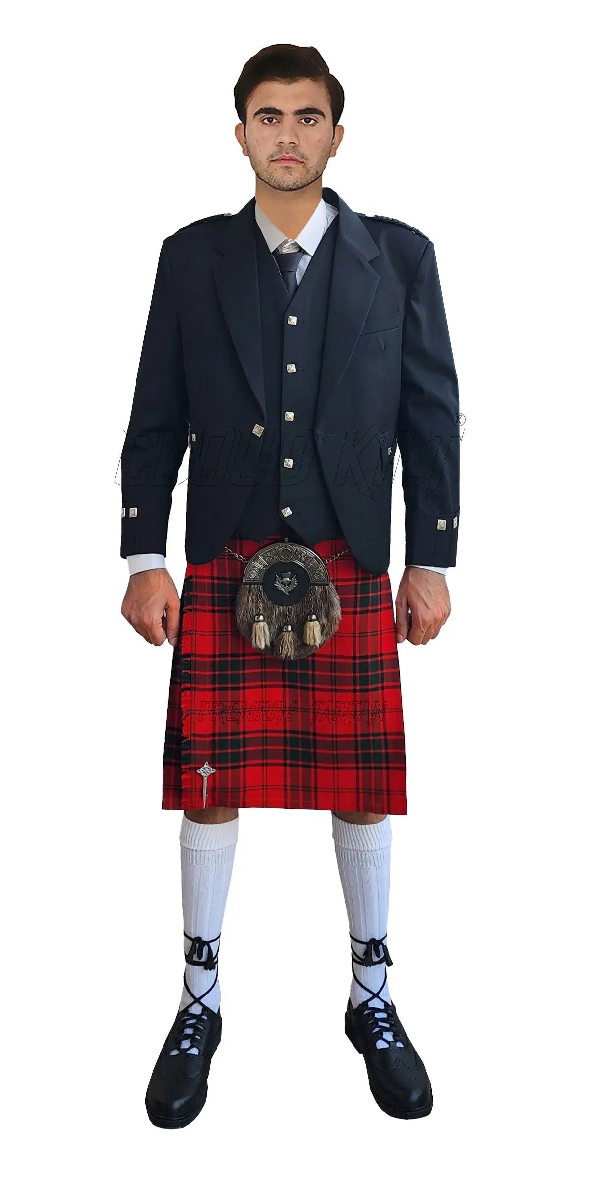 Black Tweed Argyll Wedding Kilt Outfit With Maxwell Modern – CLOUD KILT