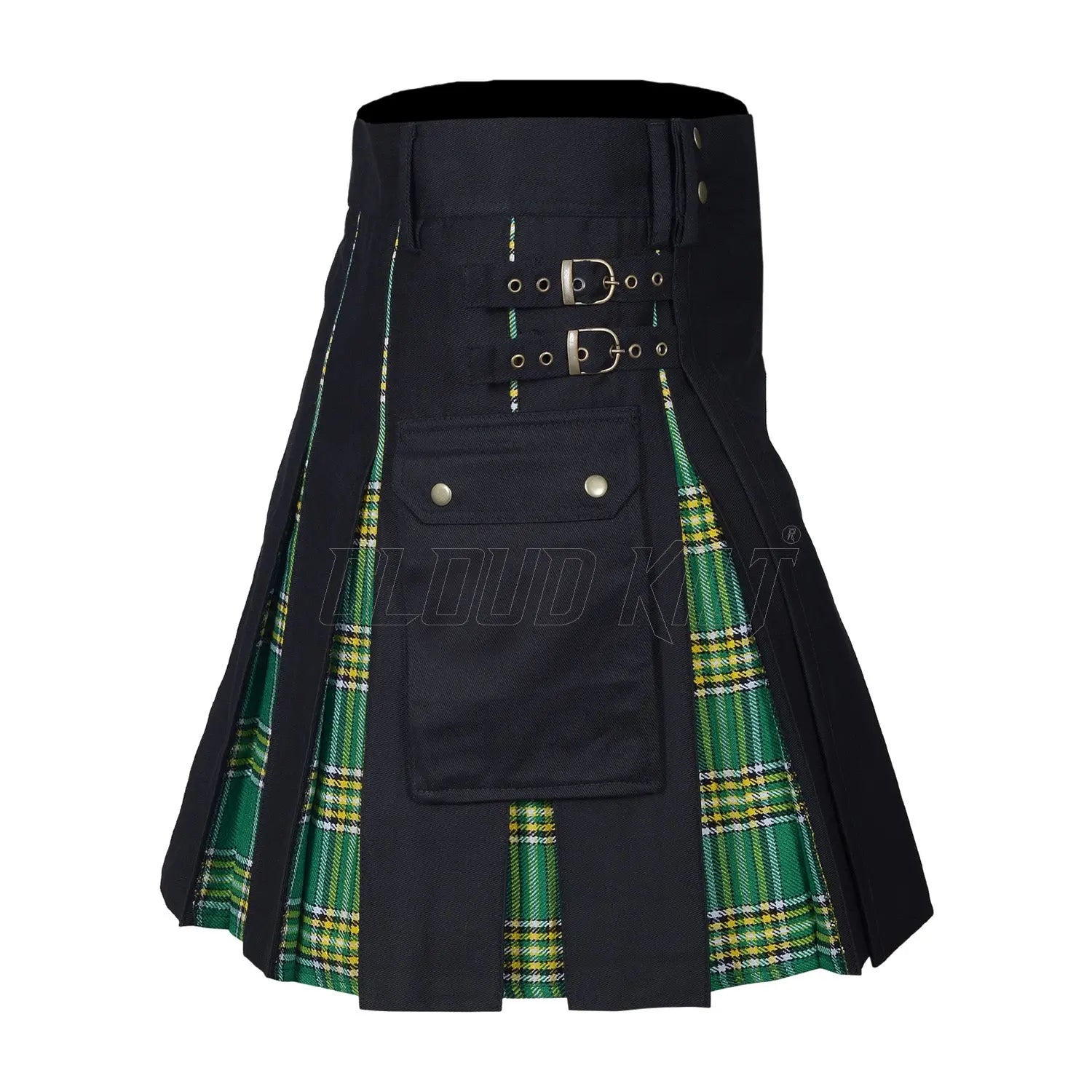 Box Pleated Tartan Hybrid Irish Heritage Utility Kilt - CLOUD KILT
