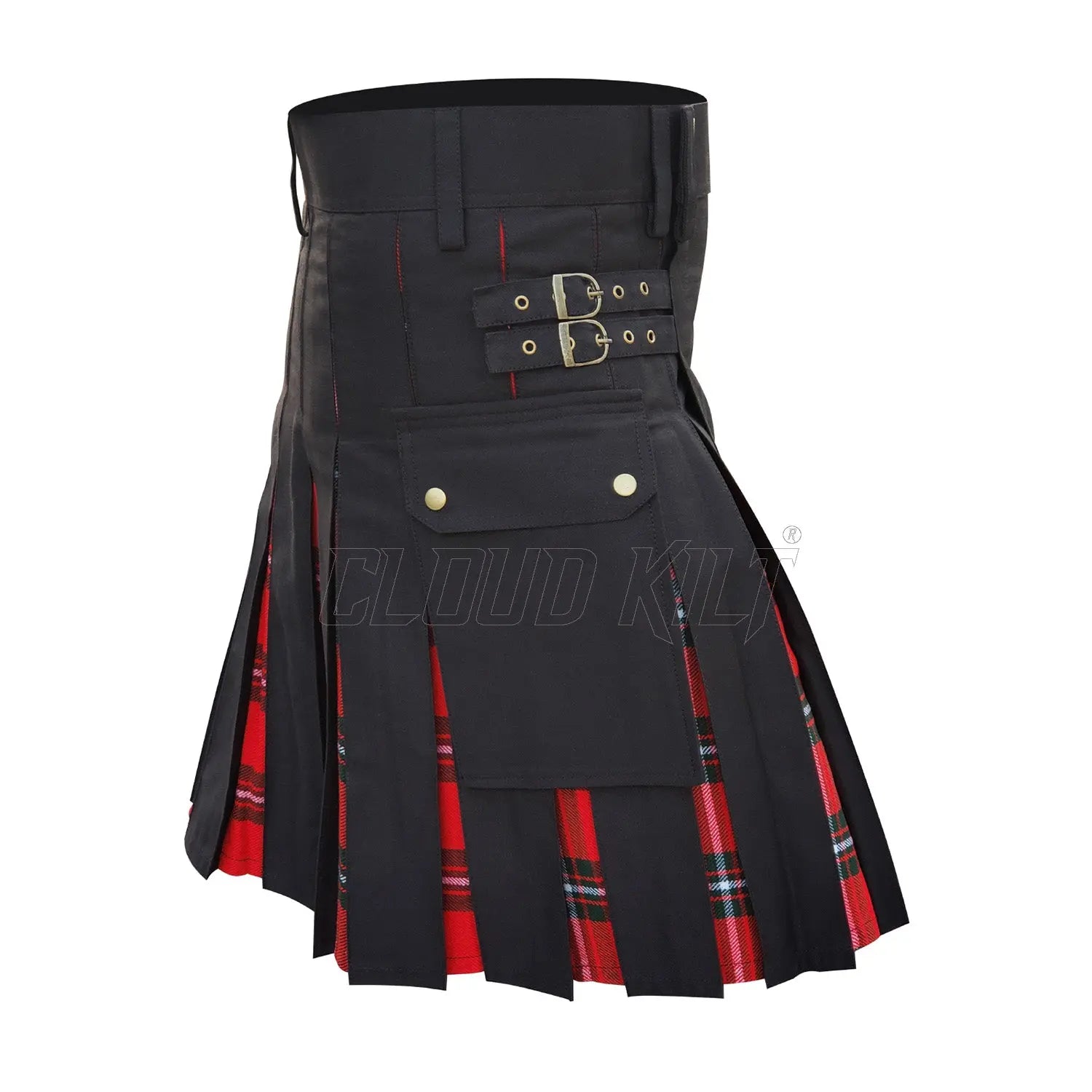 Box Pleated Tartan Hybrid MacGregor Utility Kilt - CLOUD KILT