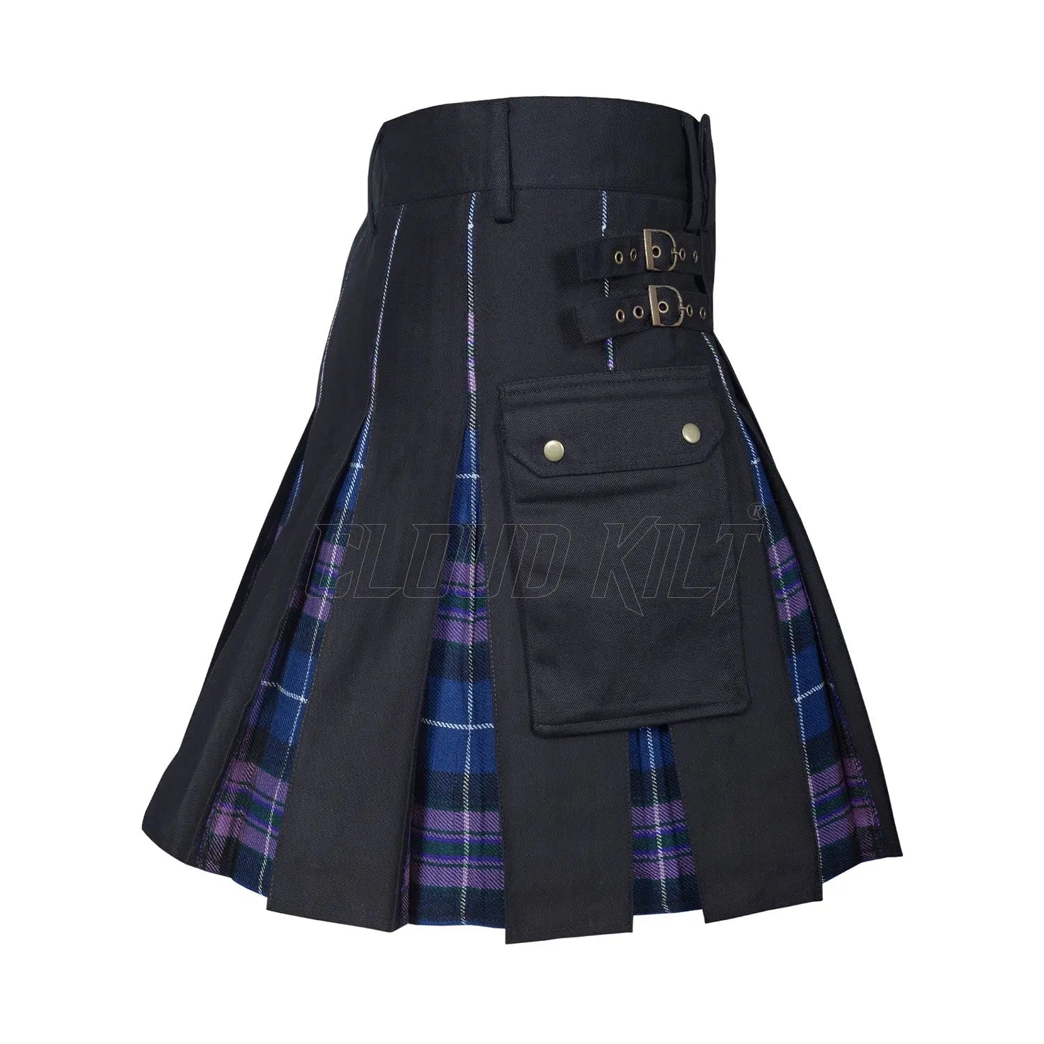 Box Pleated Tartan Hybrid Pride of Scotland Utility Kilt - CLOUD KILT