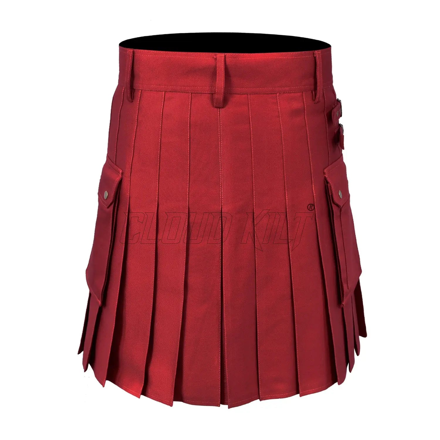 Deluxe Modern Red Utility Kilt For Men - CLOUD KILT