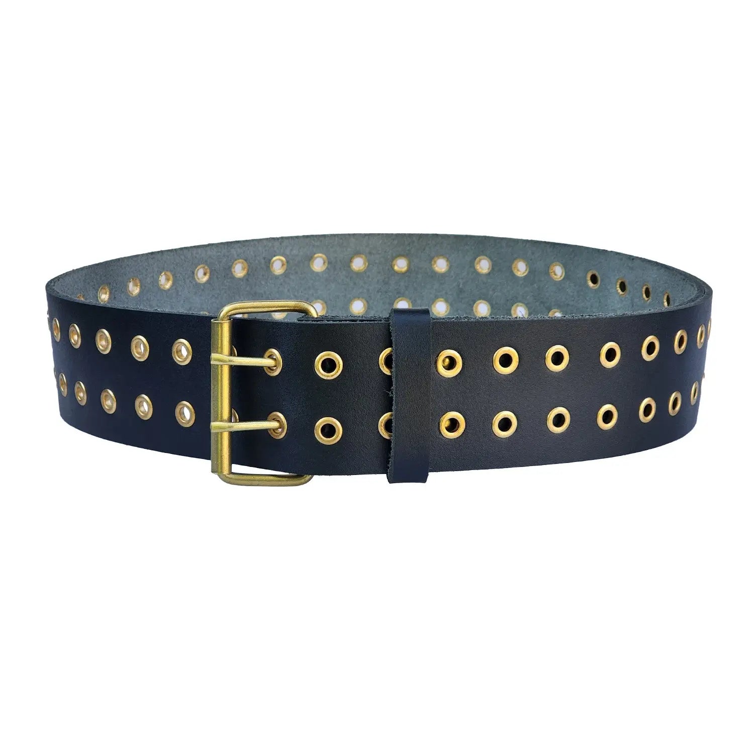 Double Prong Antique Gold Buckle Kilt Belt - CLOUD KILT