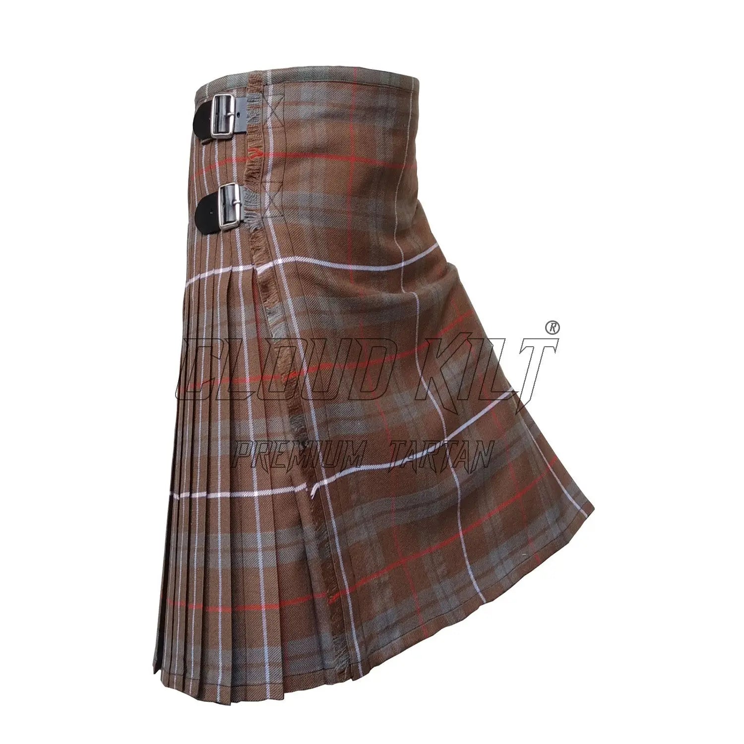 Fraser Weathered Stripe Tartan Kilt | High-Quality - CLOUD KILT
