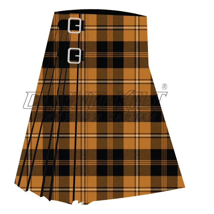 Johnston Orange Black Premium Tartan Kilt - CLOUD KILT