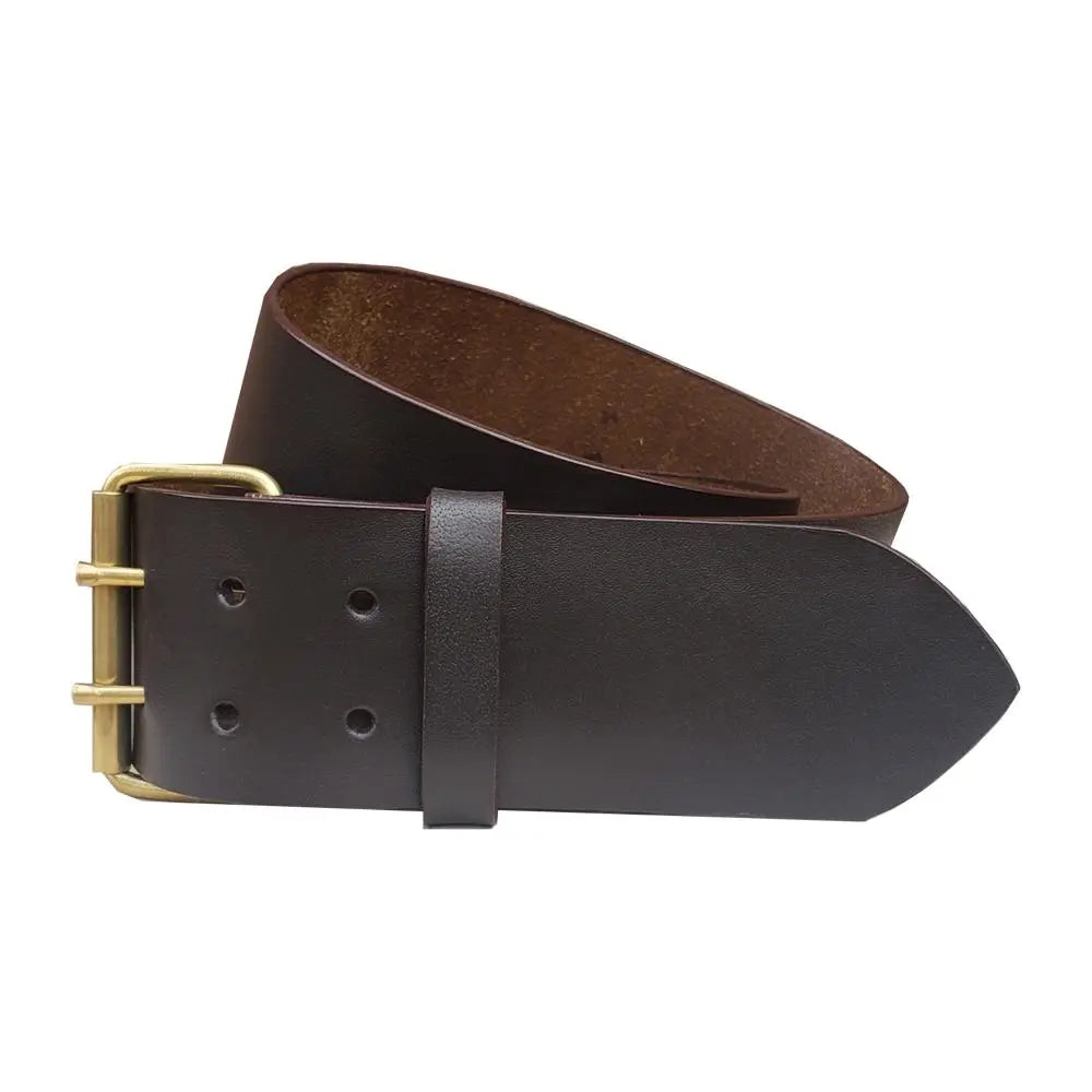Dark Brown Leather Kilt Belt For Men | Leather Kilt Brown - CLOUD KILT