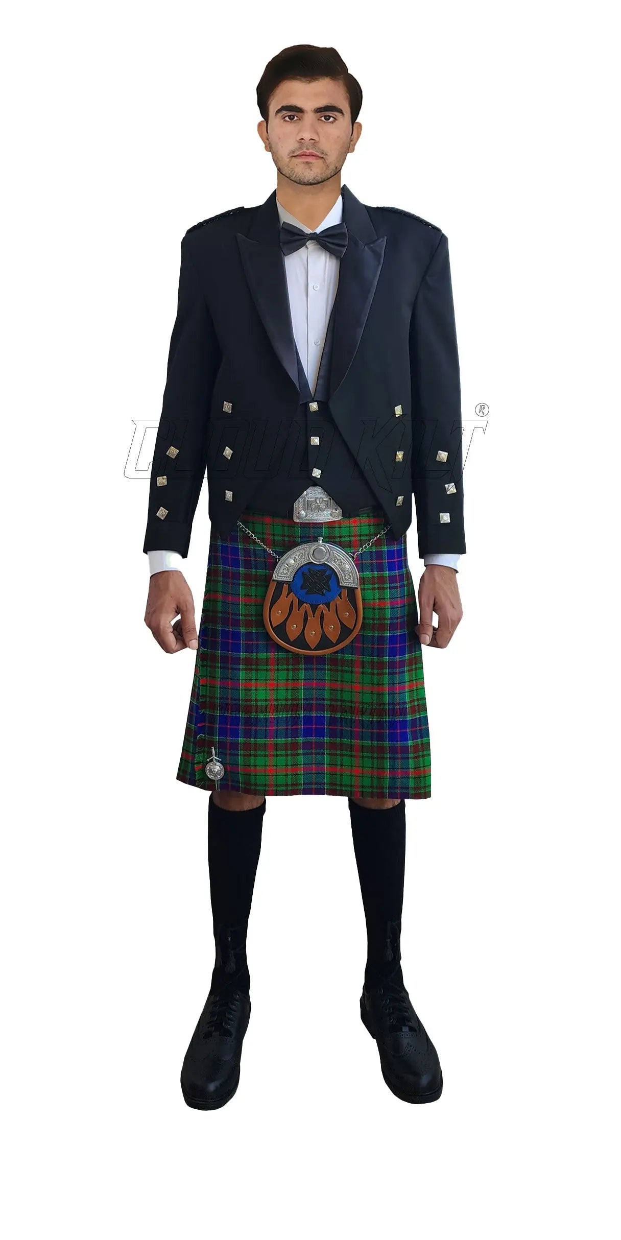 Prince Charlie Kilt Outfit With Clan Adam Tartan Kilt - CLOUD KILT