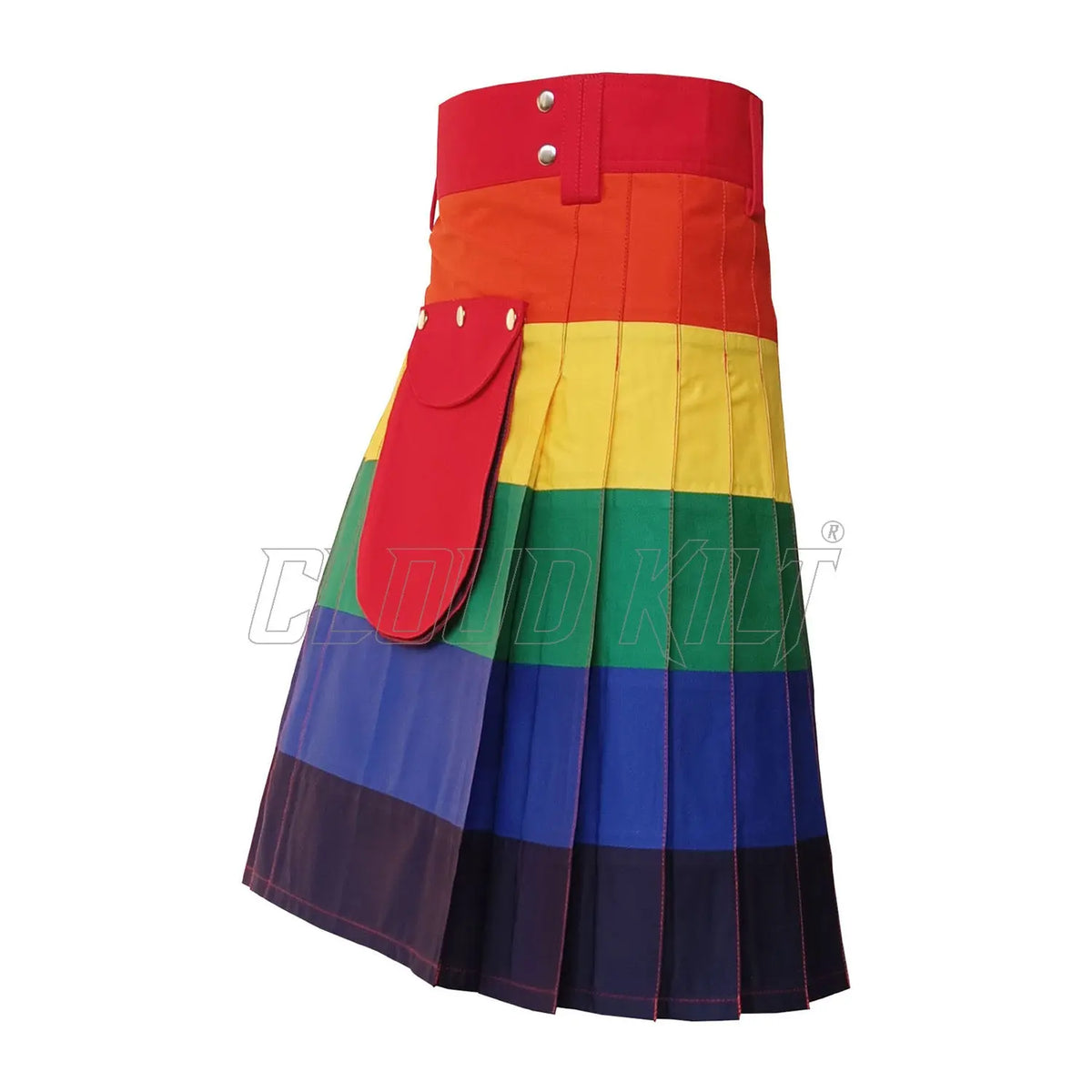 Rainbow Utility Kilt| Rainbow Hybrid Utility Kilt With Front Pocket ...