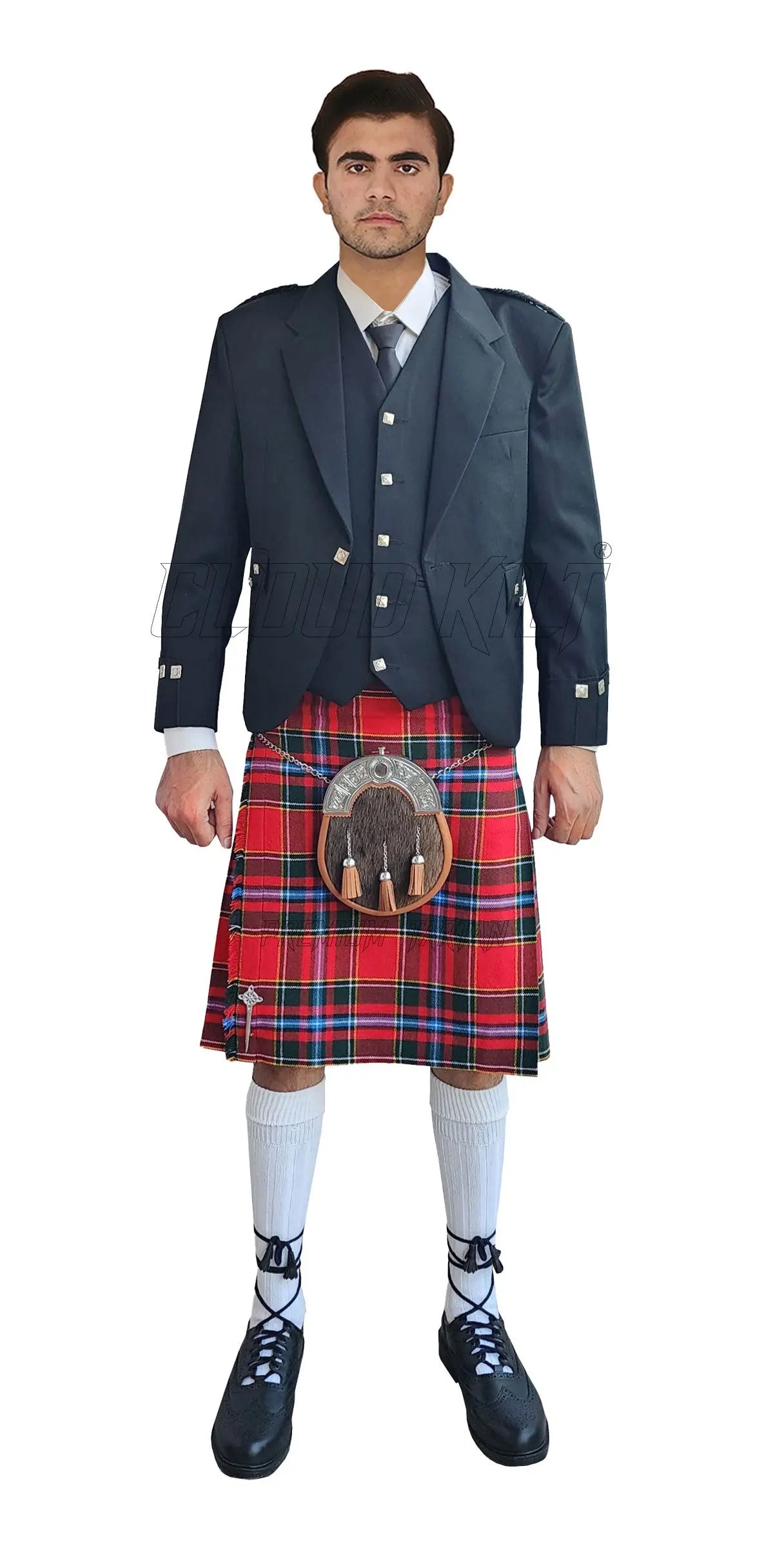 Tweed Argyll Wedding Kilt Outfit | High-Quality -CLOUD KILT